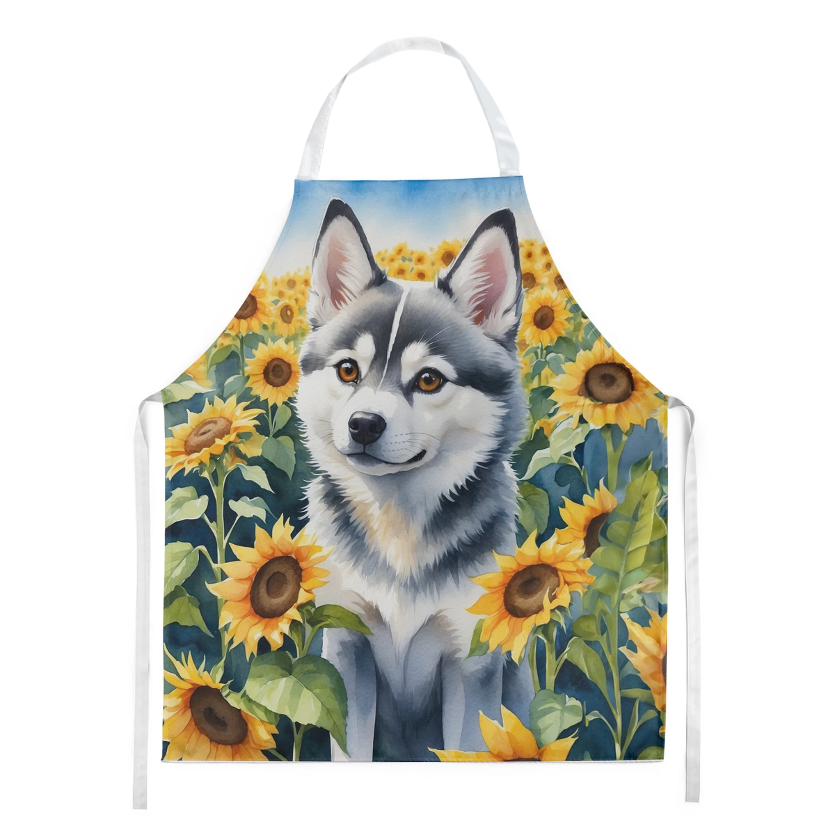 Alaskan Klee Kai in Sunflowers Apron – Glamorous Pups