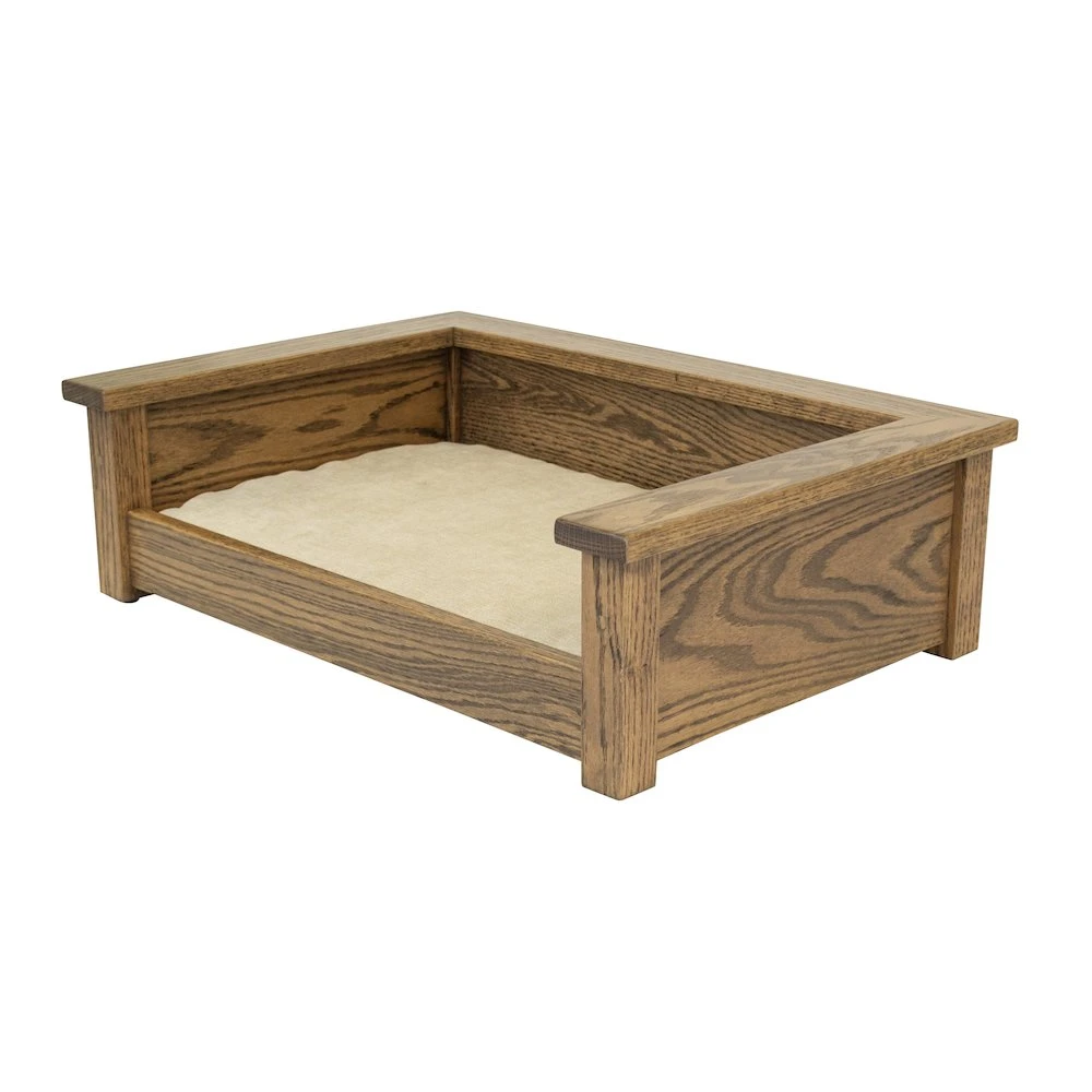 Parklin Small Pet Lounge with Orthopedic Pad – Amish Handcrafted Solid ...