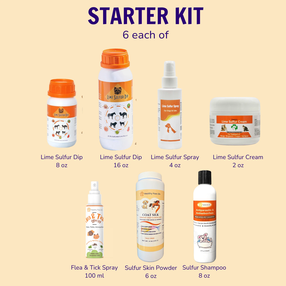 Healthy Paw Life Lime Sulfur Starter Kit | Complete Antifungal & Antip ...