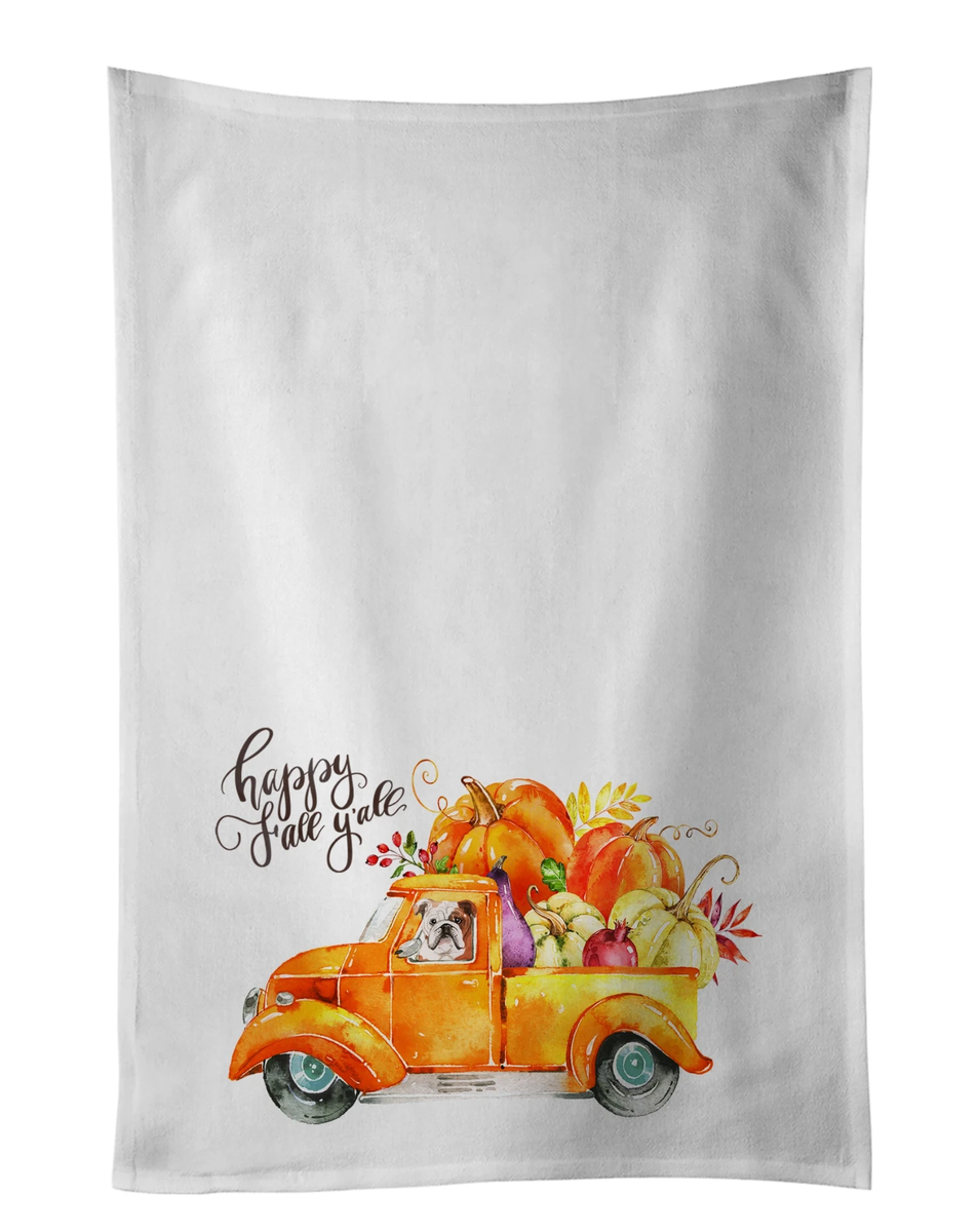 Fall Harvest English Bulldog Kitchen Towel Set of 2 – Glamorous Pups