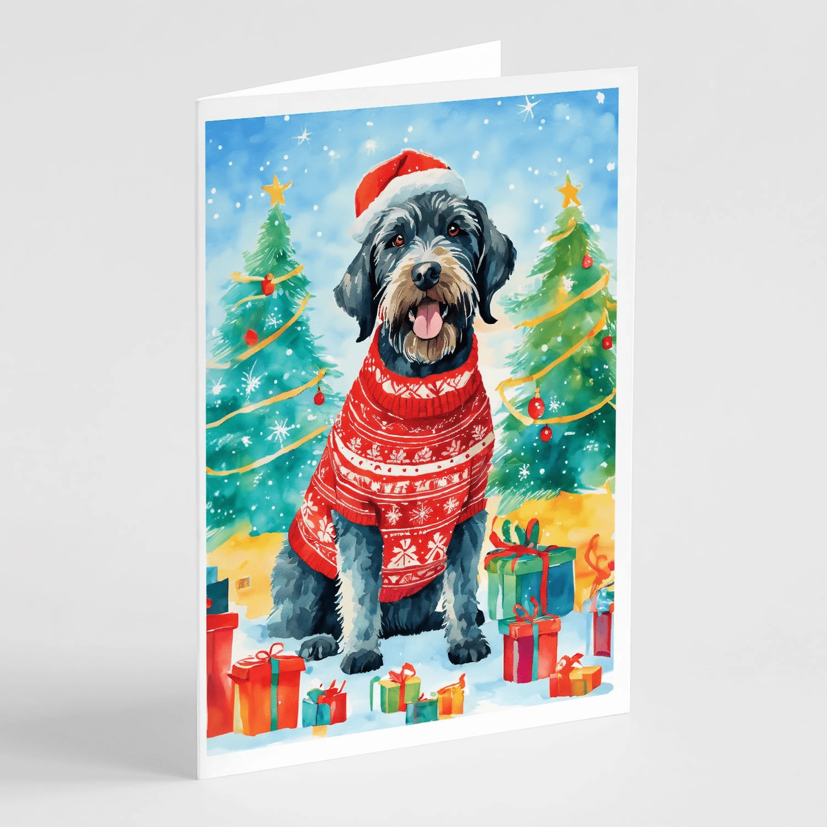 German Wirehaired Pointer Christmas Greeting Cards Pack of 8 ...