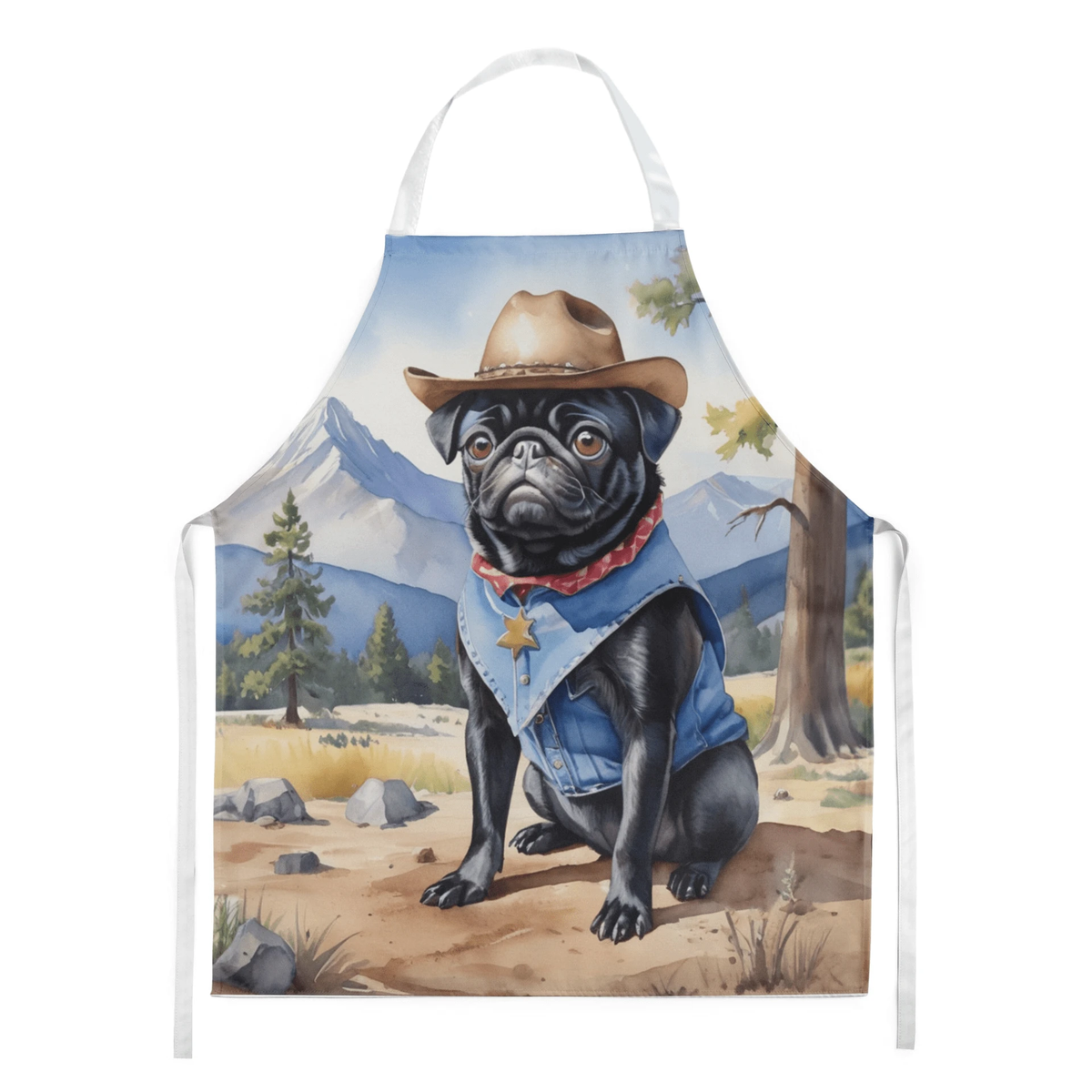 Pug Cowboy Welcome Apron – Glamorous Pups