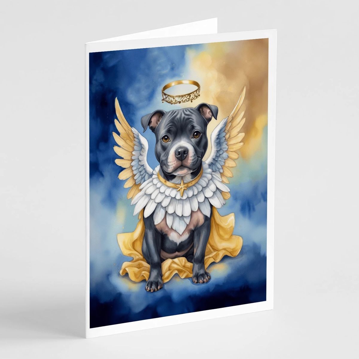 Staffordshire Bull Terrier My Angel Greeting Cards Pack of 8 ...